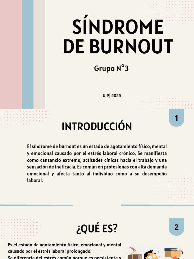 Síndrome de Burnout PDF | PDF | Burnout ocupacional | Estrés (biología)