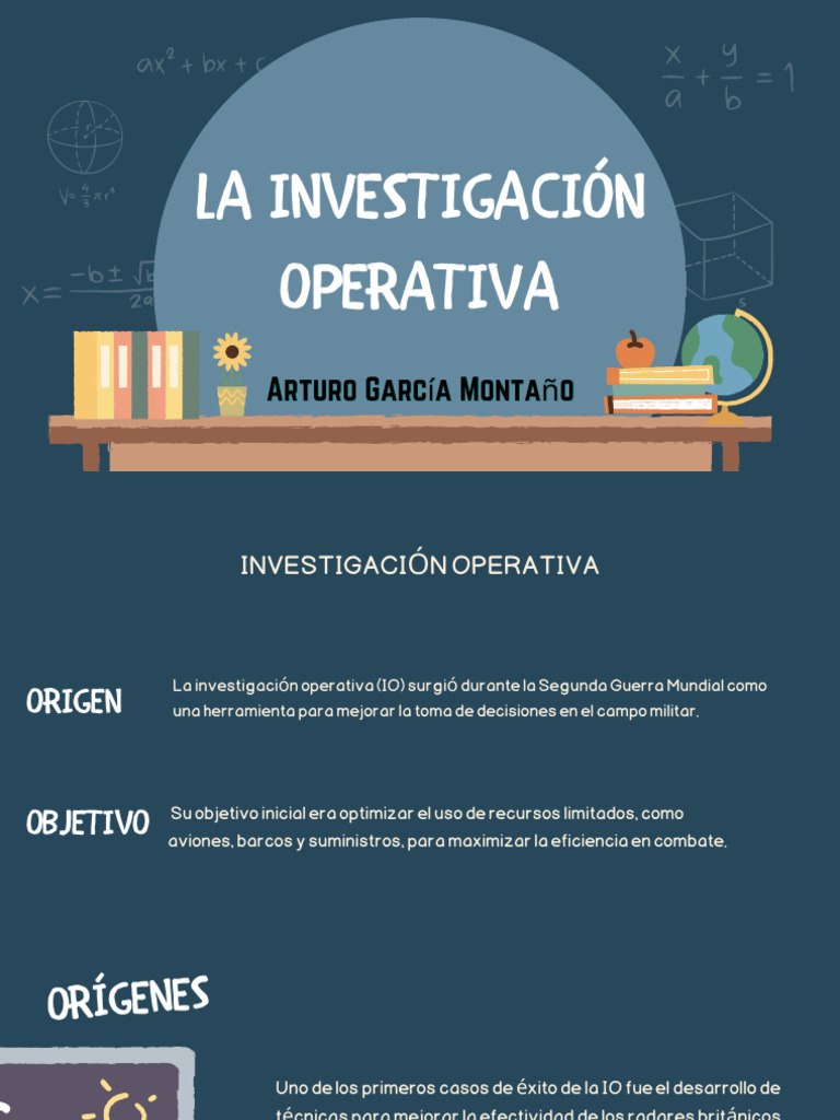 La Investigación Operativa | PDF | Optimización Matemática | Programación lineal