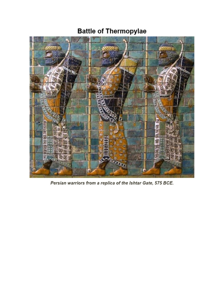 Battle of Thermopylae - Information Documents | PDF | Achaemenid Empire ...