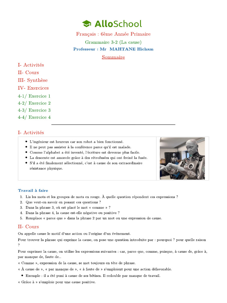 grammaire-3-2-la-cause-1 | PDF