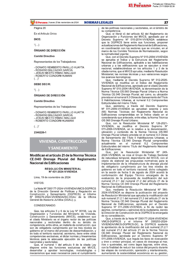 Actualizacion de La Norma Ce.040 2024 | PDF