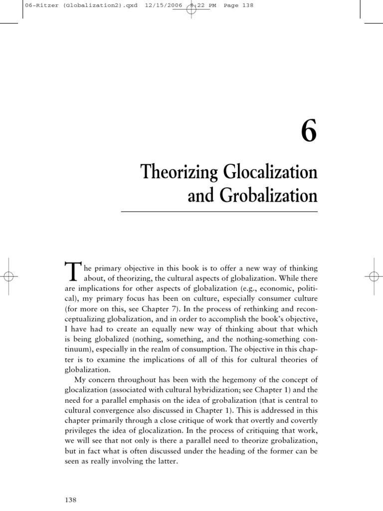 Glocalization | Globalization | Anthropology