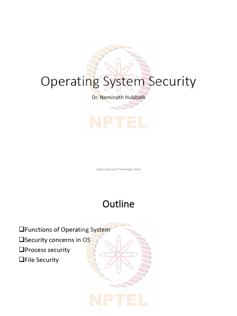 Lecture 4 Operating System Security Nptel Pdf Computer File Operating System