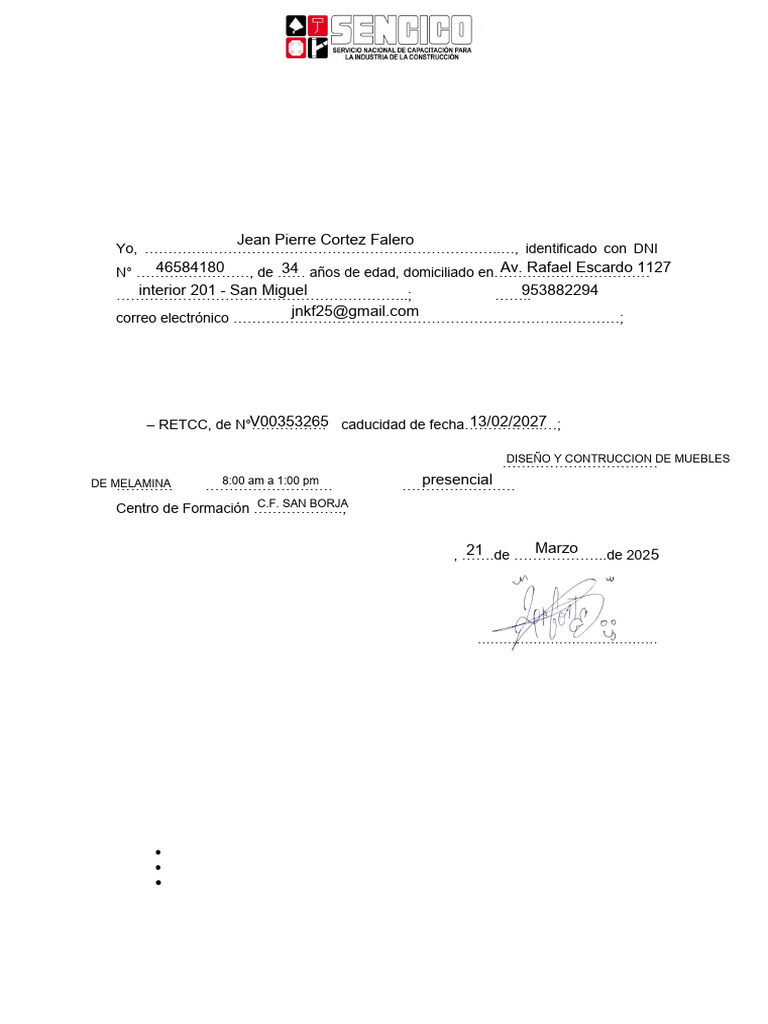 2 Solicitud para Obtención de Beneficio Económico TCC Retcc | PDF