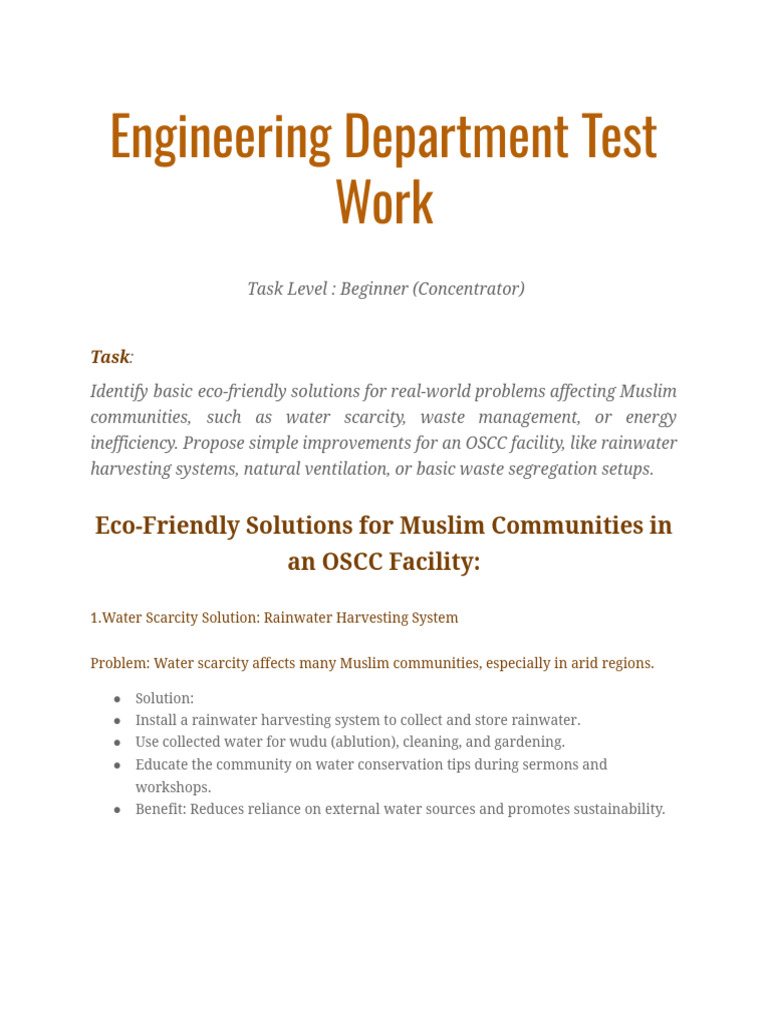 Engg - Test Work | PDF