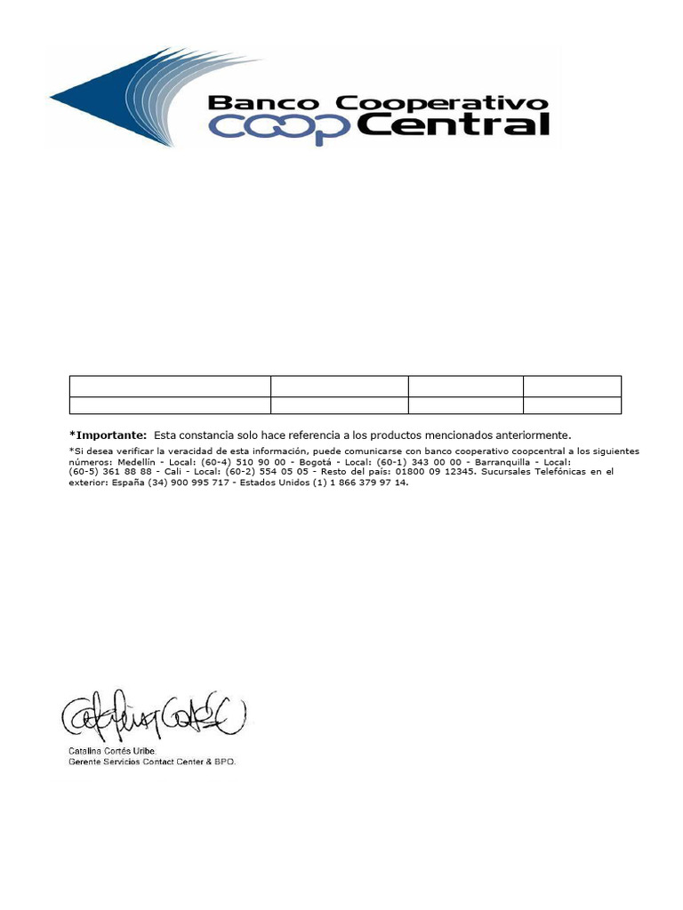 Certificado Bancario Lida | PDF