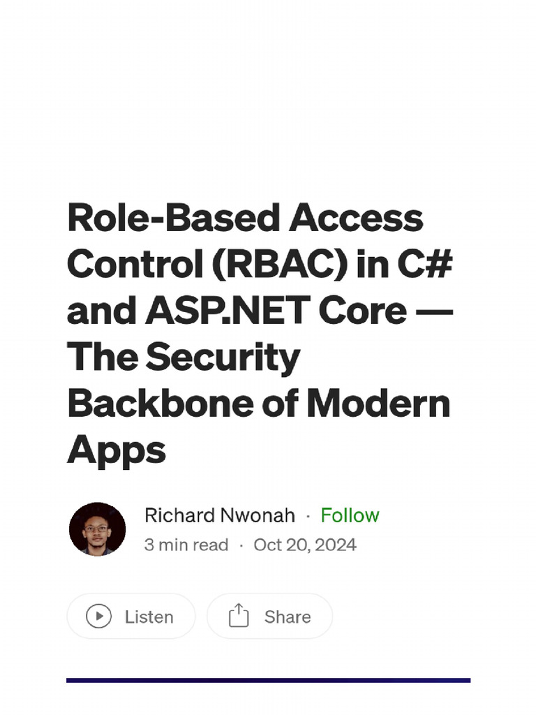 RBAC asp.net core | PDF RBAC asp.net core | PDF