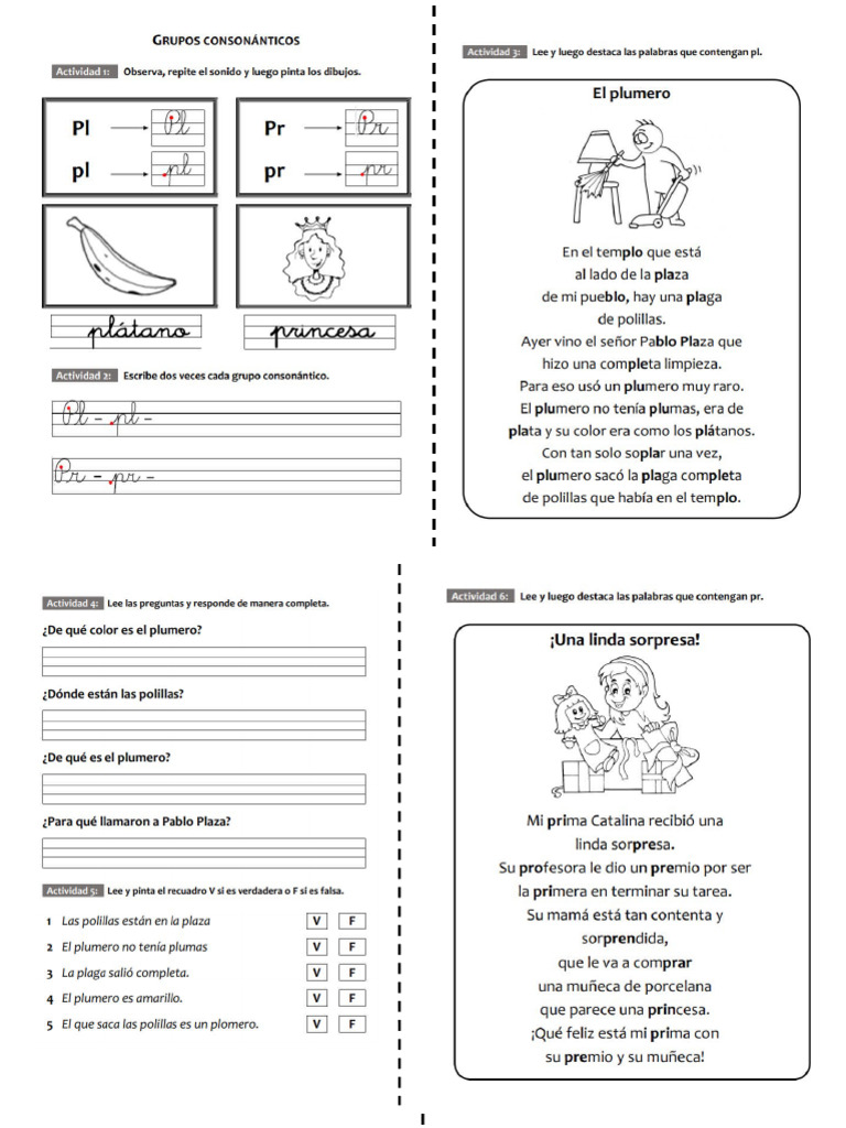 Grupo Consonantico PL - PR | PDF