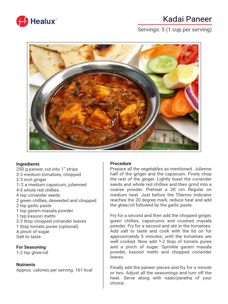 Kadai Paneer | PDF
