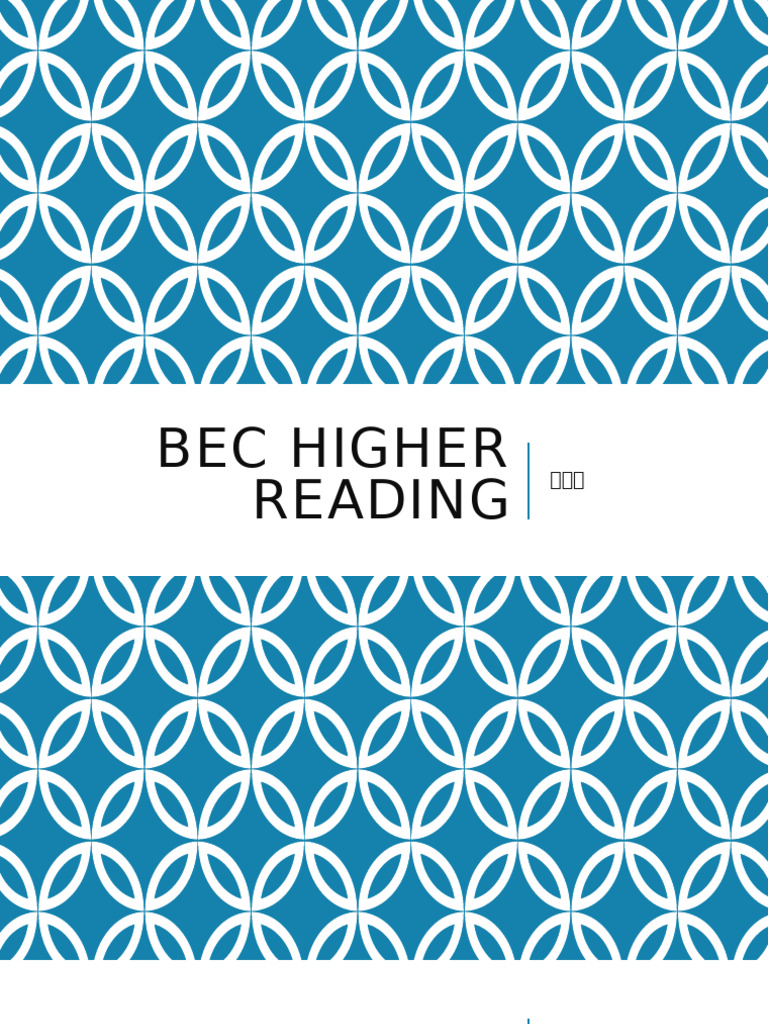 BEC HIGHER READING Part3-4 | PDF | Social Psychology