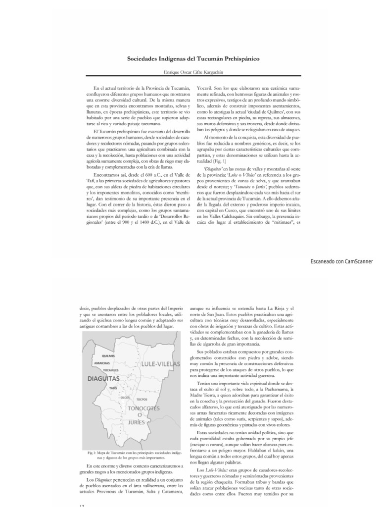 1-Sociedades indígenas del Tucumán prehispánico | PDF