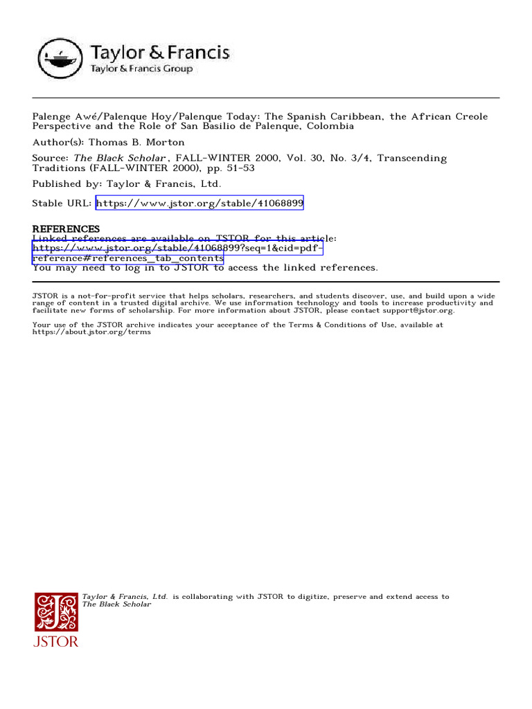 Palenge Awé/Palenque Hoy/Palenque Today: The Spanish Caribbean, The ...