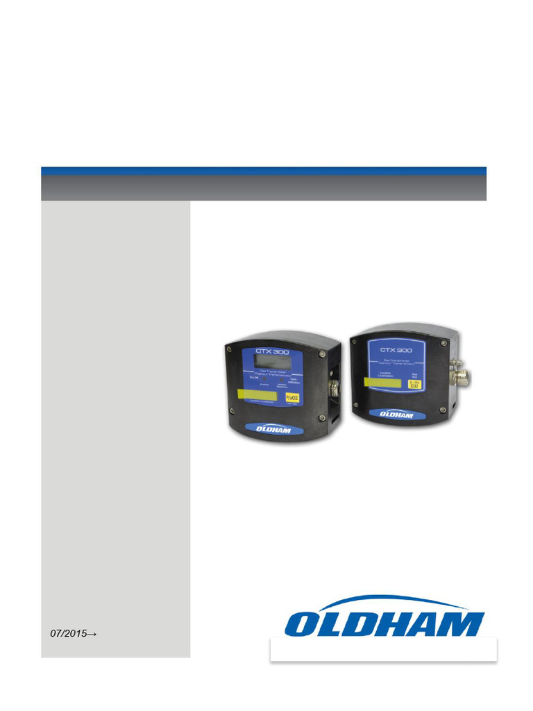 Manuuel Technique CTX - 300 Oldham EN | PDF | Calibration | Sensor