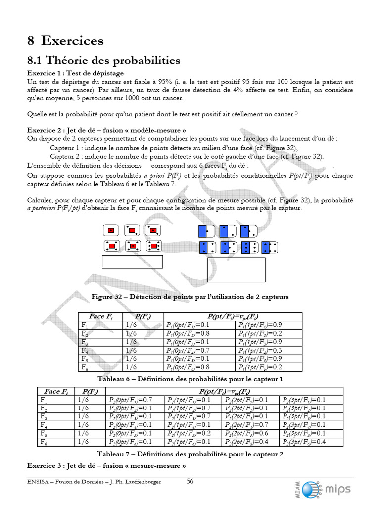 Exercices de Probabilités et Fusion de Données | PDF | Probabilité ...