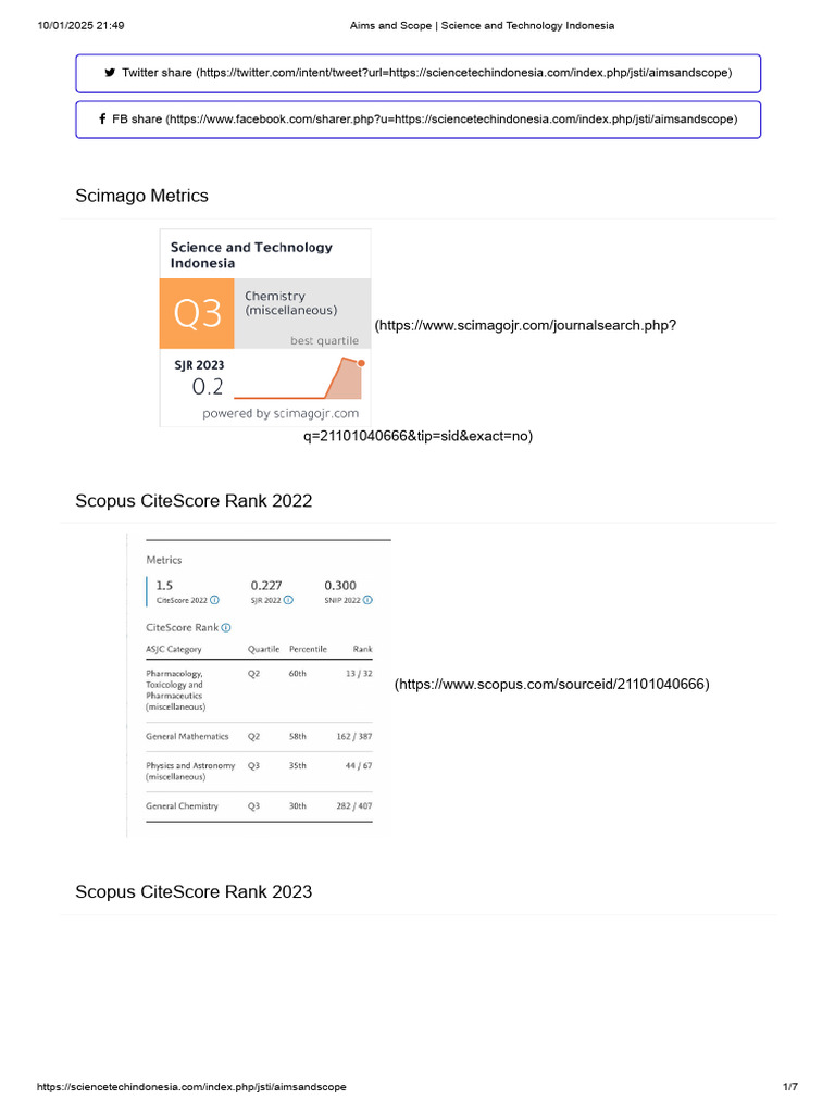 Aims and Scope of Science Journal | PDF | Academic Journal | Science