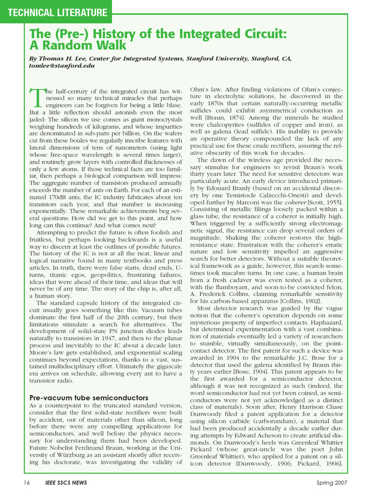 History of Integrated Circuits Explained | PDF | Transistor ...