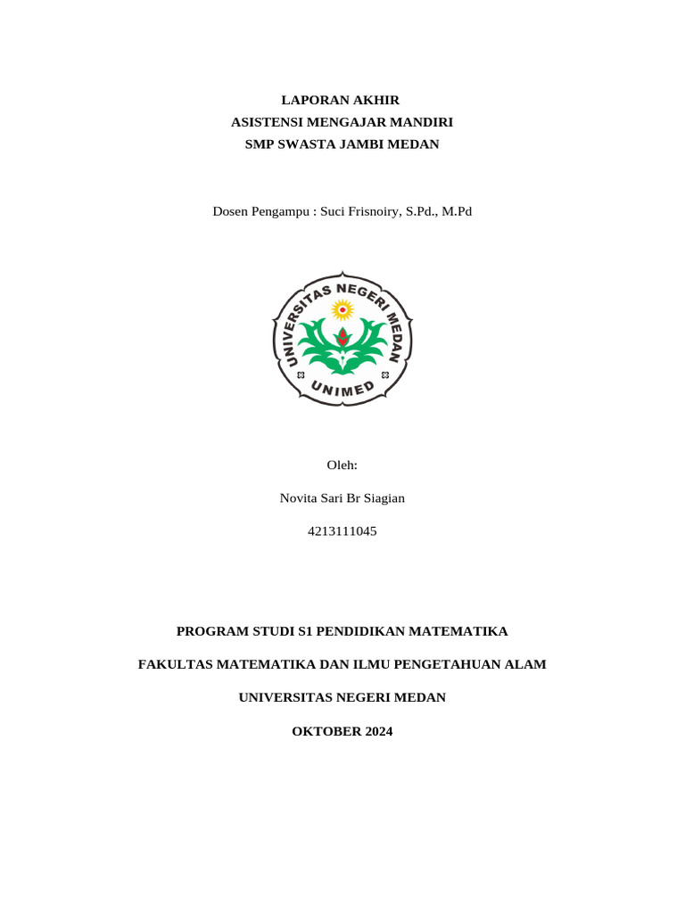 Laporan Akhir Amm Novita | PDF