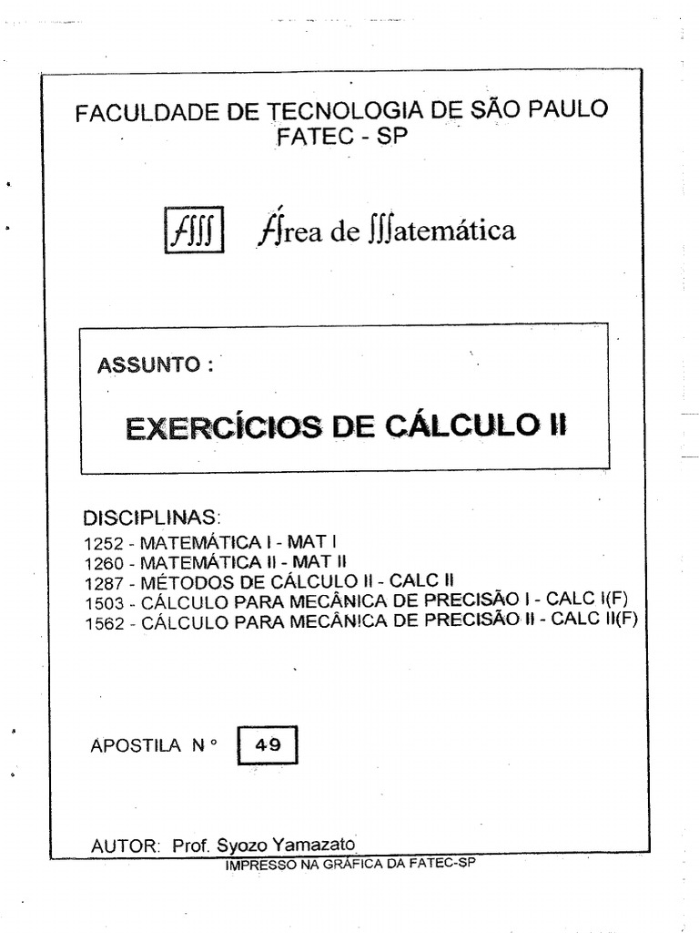 Apostila CALC II | PDF