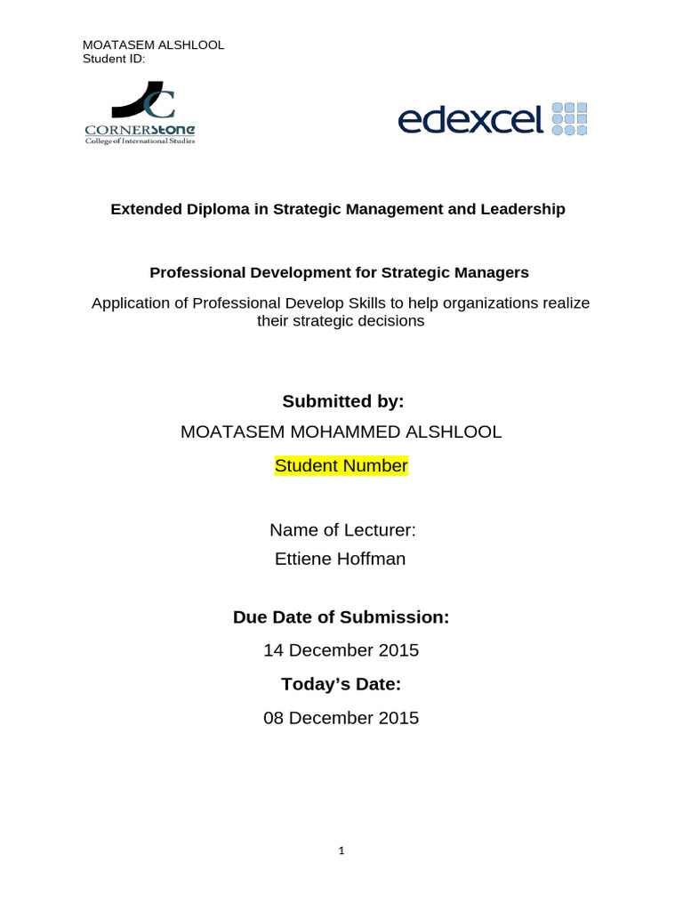 Task 1-3 - (Professional) Final | PDF | Learning Styles | Leadership