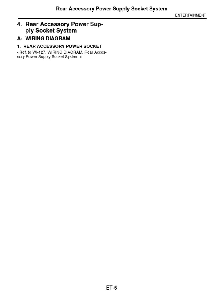 MSA5T0725A162479 Rear Accessory Power Socket System | PDF