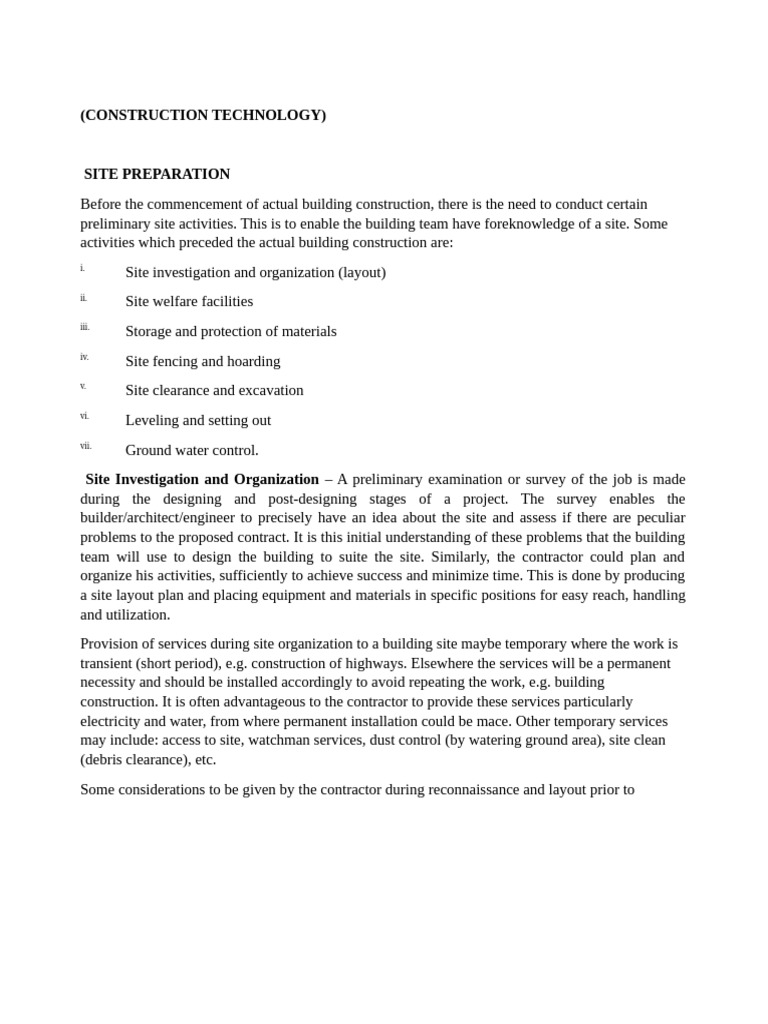 BLD 122 Construction Technology | PDF | Concrete | Foundation (Engineering)
