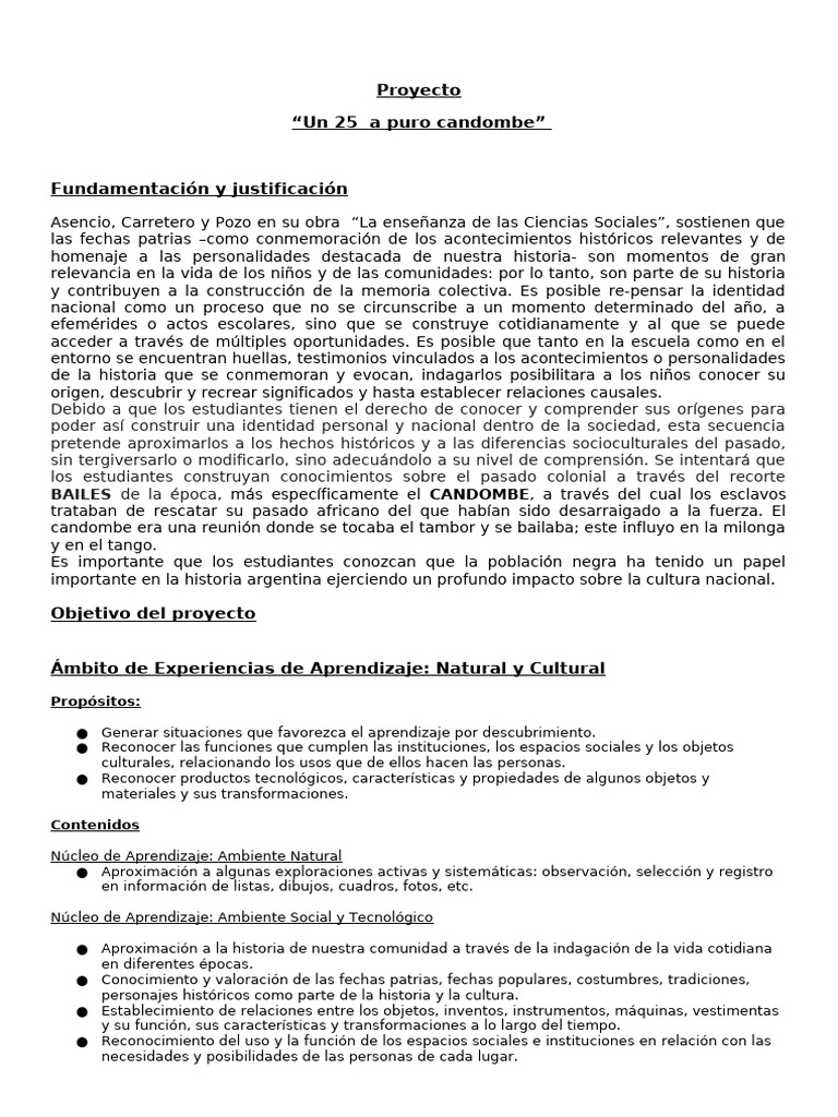 25 de Mayo Candombe | PDF | Aprendizaje | Maestros