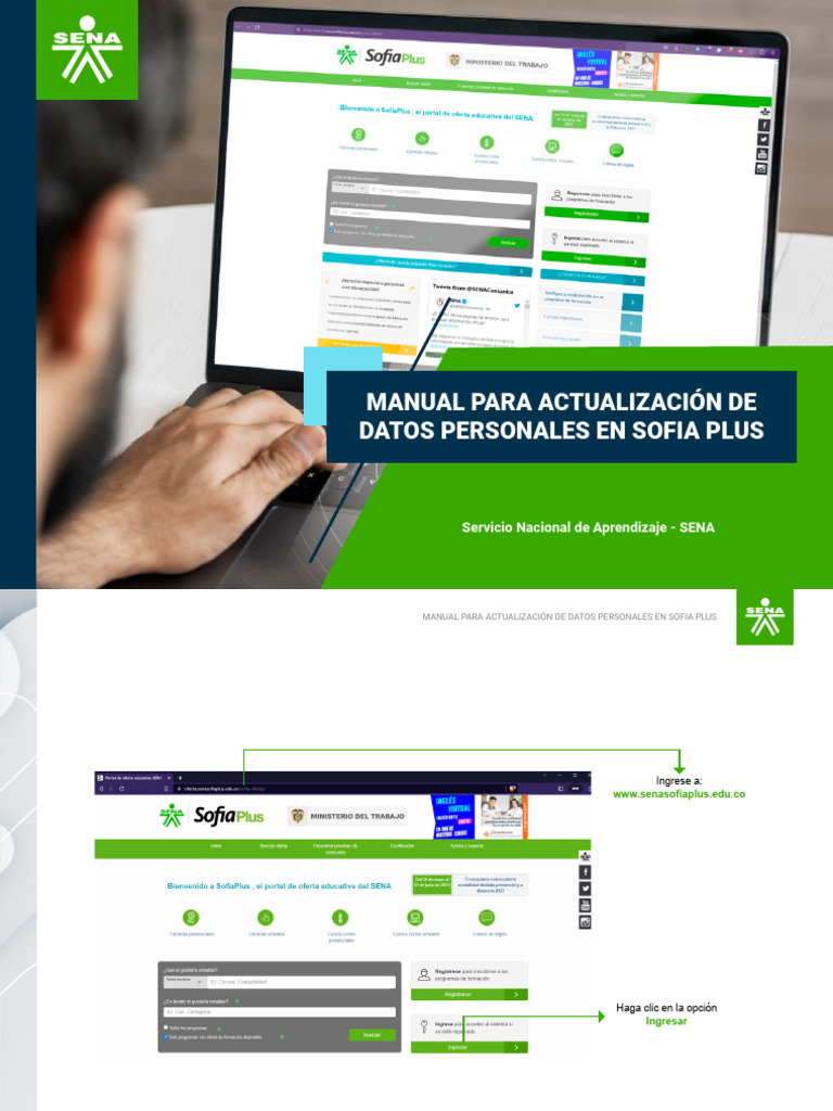 Actualización de Datos en SENA SOFIA Plus | PDF