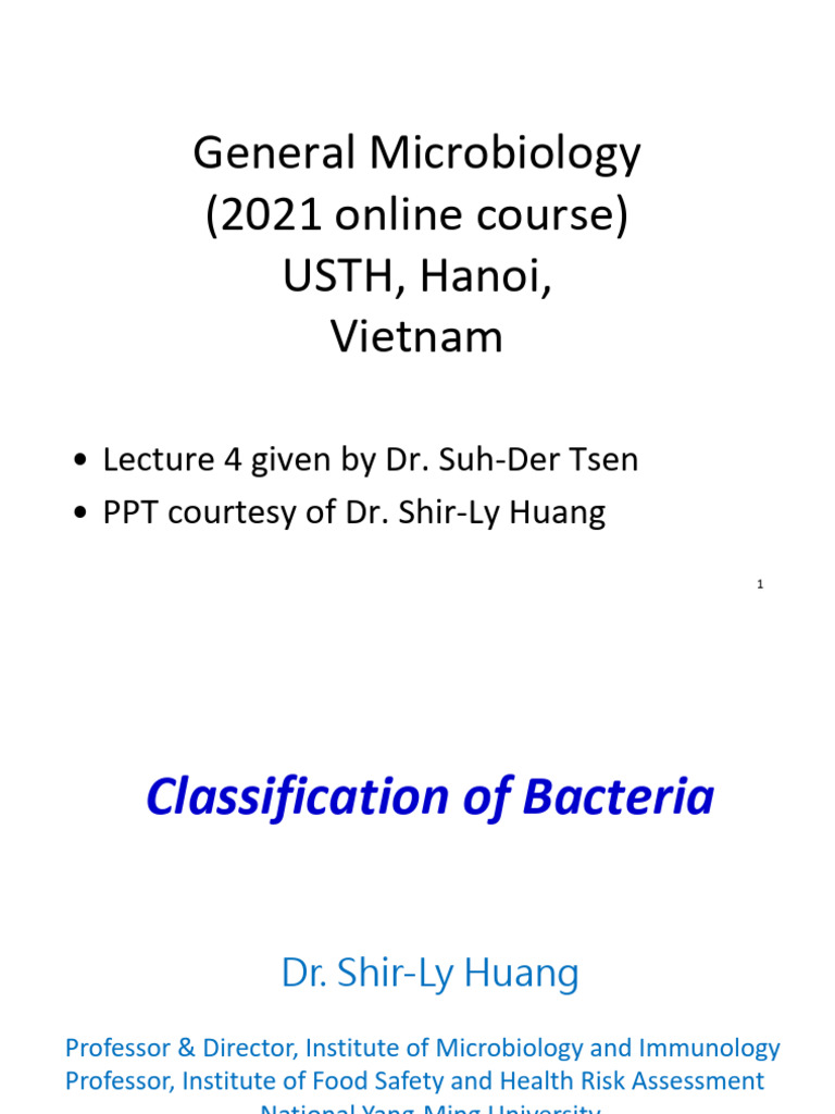 May 13, USTH Microbiology, Bacterial Classification | PDF | Bacteria ...