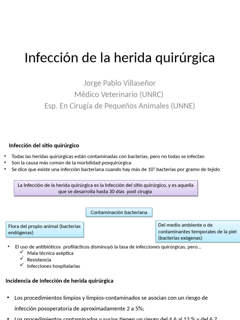3 Infección de La Herida Quirúrgica 2022 | PDF | Las bacterias | Infección