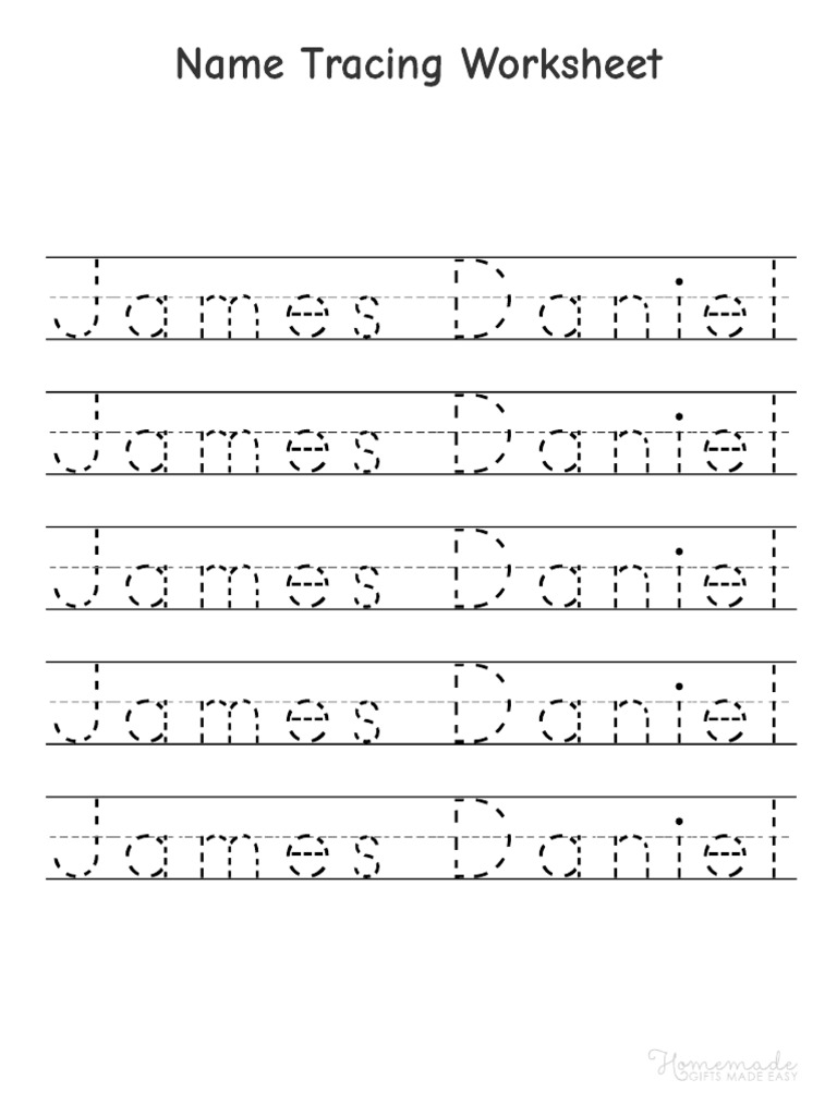 Name Tracing Worksheet | PDF