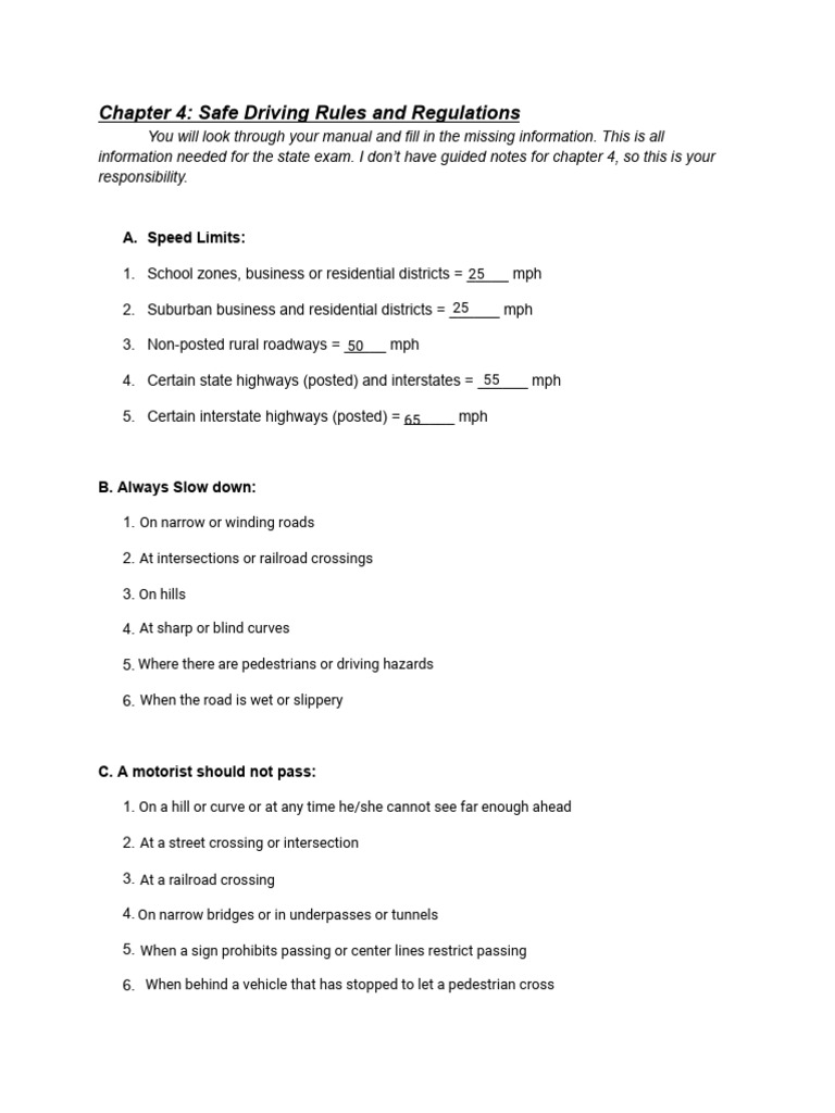 Belinda Jaimez - Chapter 4 - Safe Driving Rules and Regulations ...