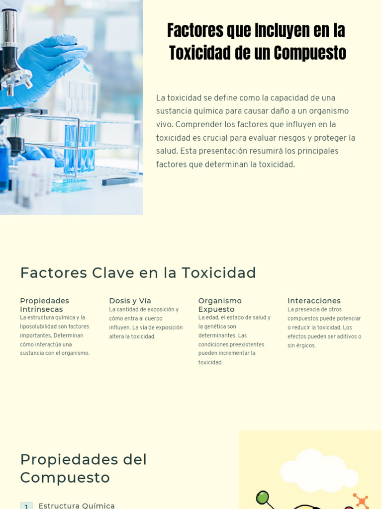 Factores Que Incluyen en La Toxicidad de Un Compuesto - PDF 20250227 ...