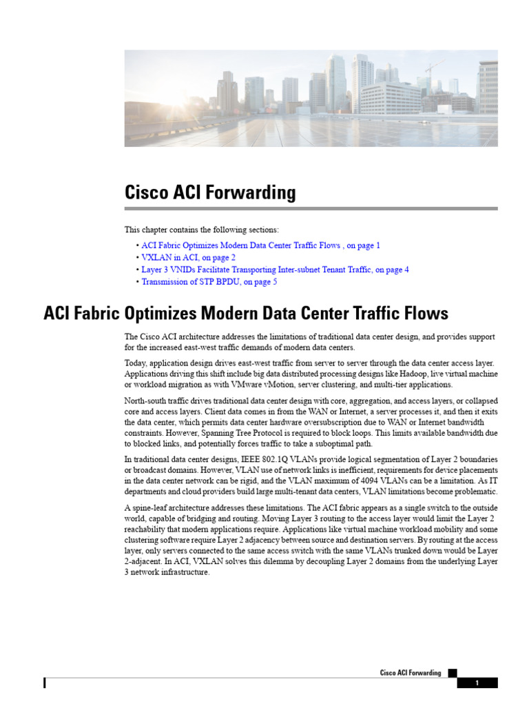 VxLAN in ACI advantages | PDF | Computer Network | Network Switch