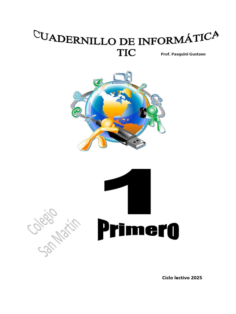 Cuadernillo Primero 2025 Inform-Tica | PDF | Botón (Computación) | Hardware de la computadora