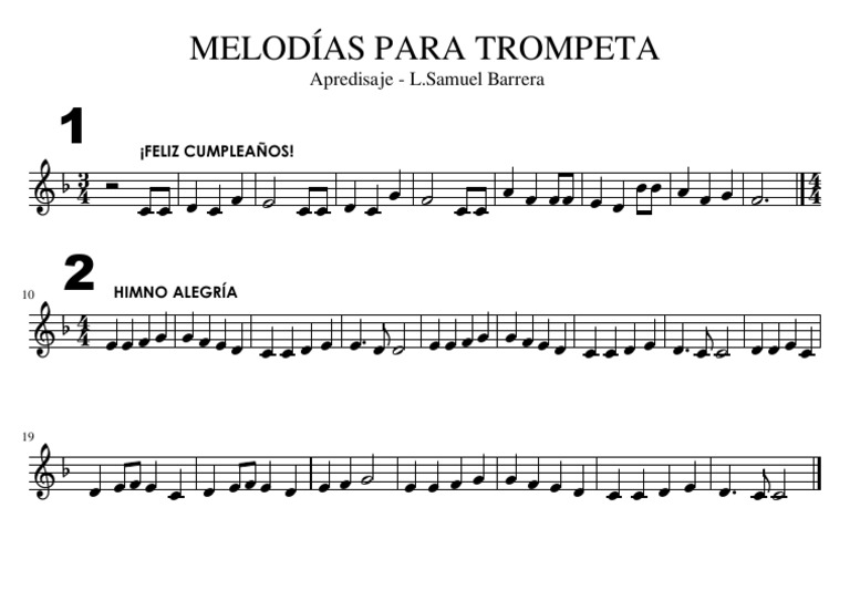 Melodías para Trompeta | PDF