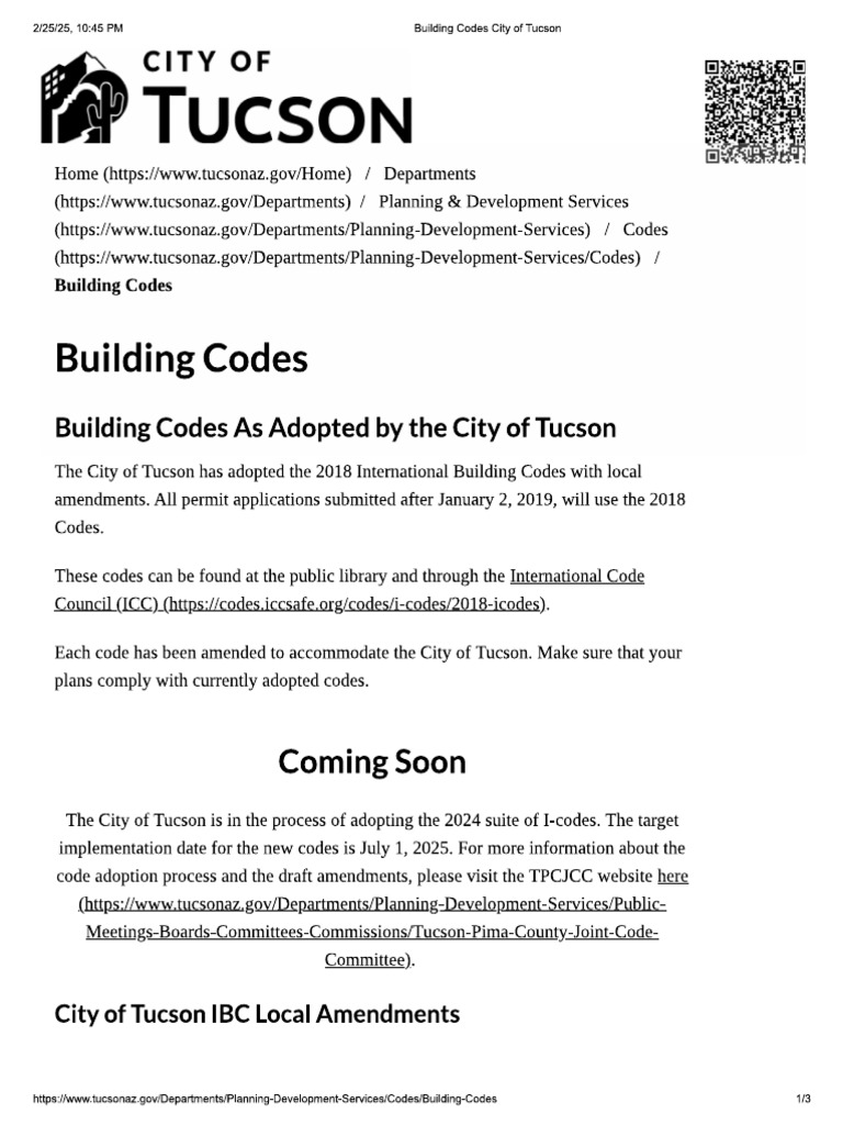 Tuscon Building Codes | PDF