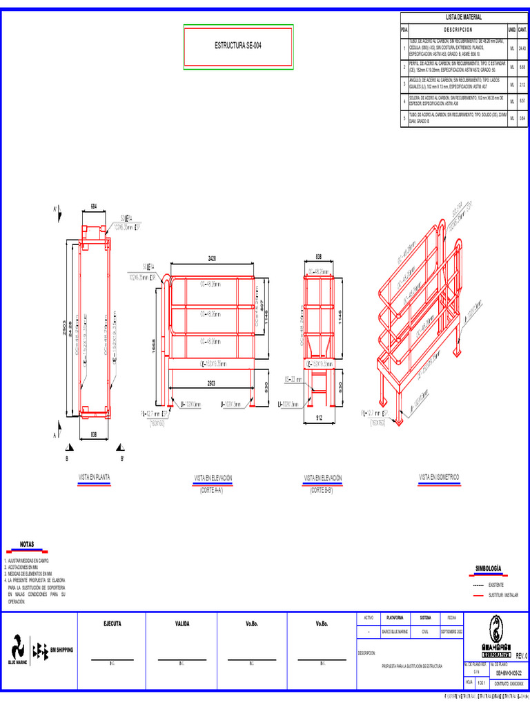 Estructura Se-004-1 | PDF | Rieles | Acero