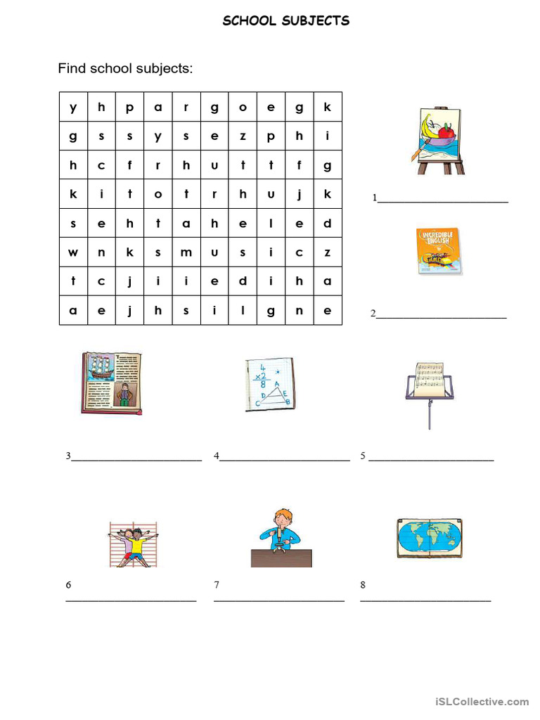 School Subjects and Activities Guide | PDF