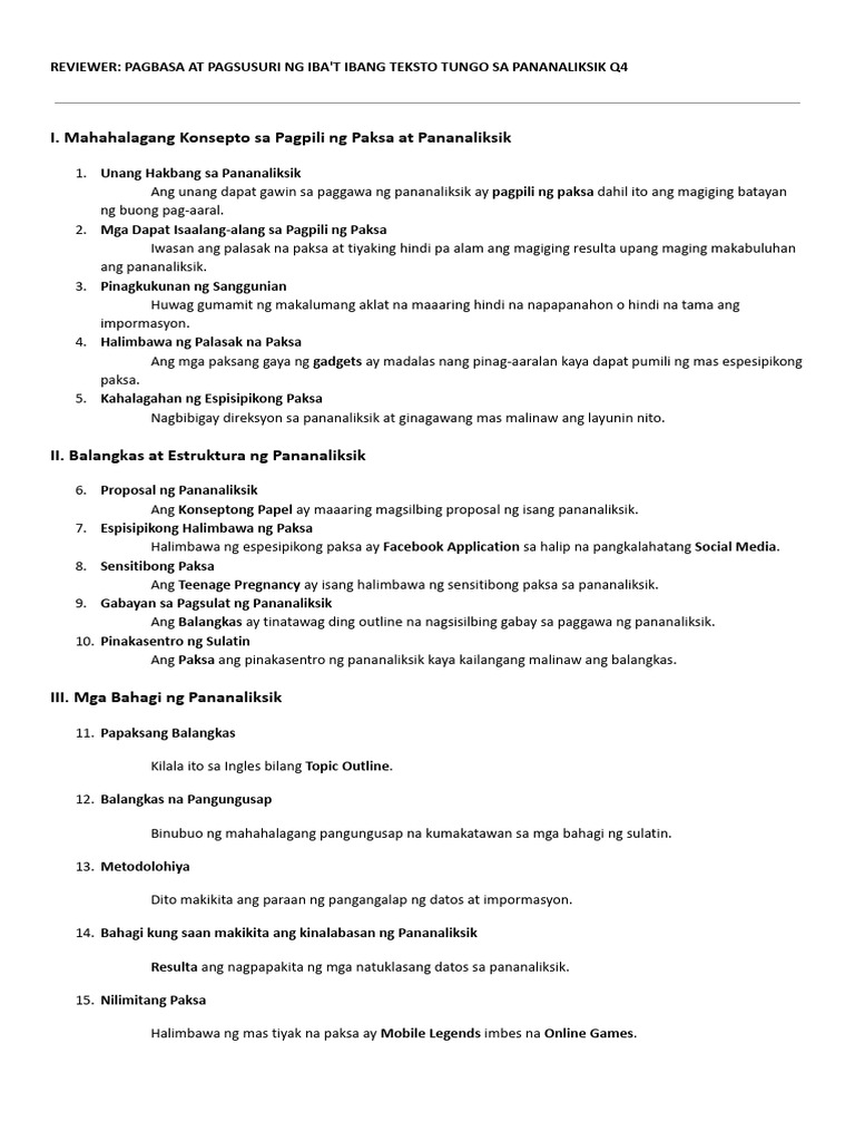 PPITTP Q4 Reviewer | PDF