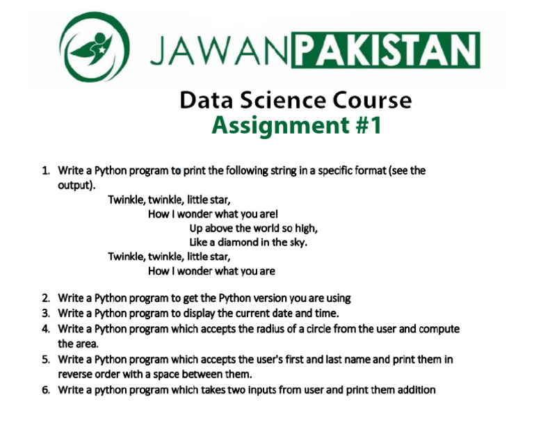 Data Science Course: Assignment #1 | PDF