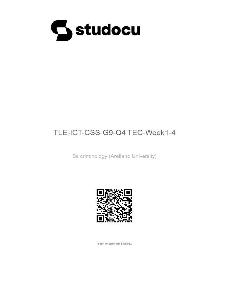 Tle Ict Css g9 q4 Tec Week1 4.docx - 20250216 - 213647 - 0000 | PDF | Manufactured Goods ...