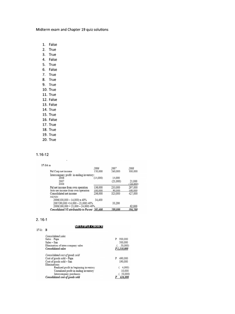 Midterm Exam Solution | PDF