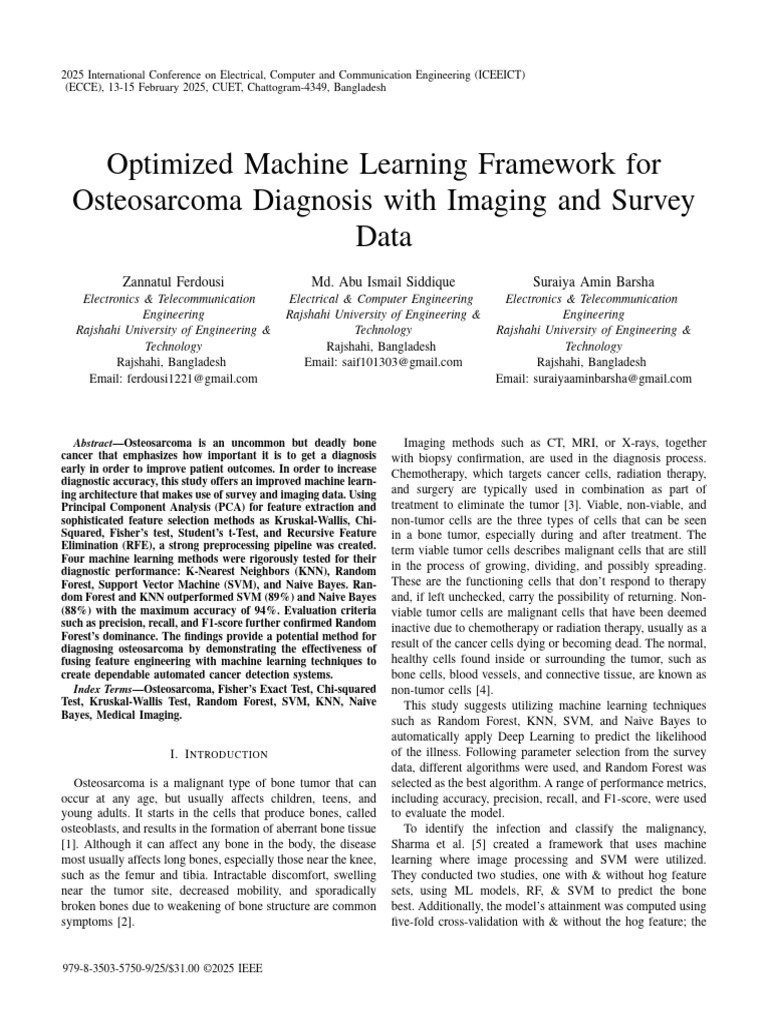 Osteosarcoma Bone Cancer Detection Adhora111 | PDF | Machine Learning ...