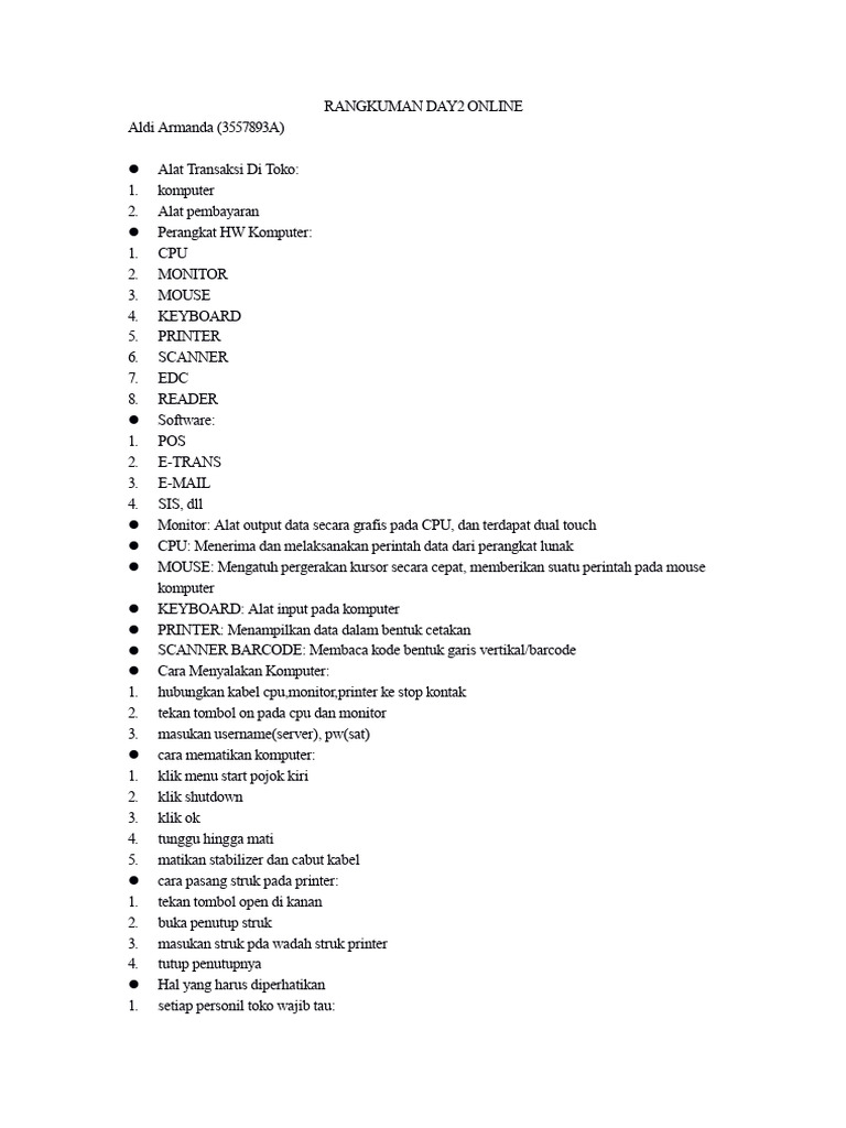 Rangkuman Day2 Aldi | PDF