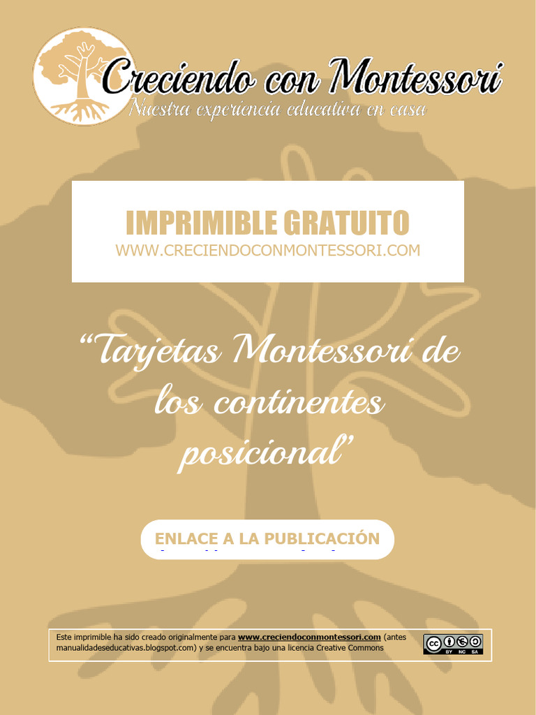 Tarjetas Montessori de Continentes Imprimibles | PDF