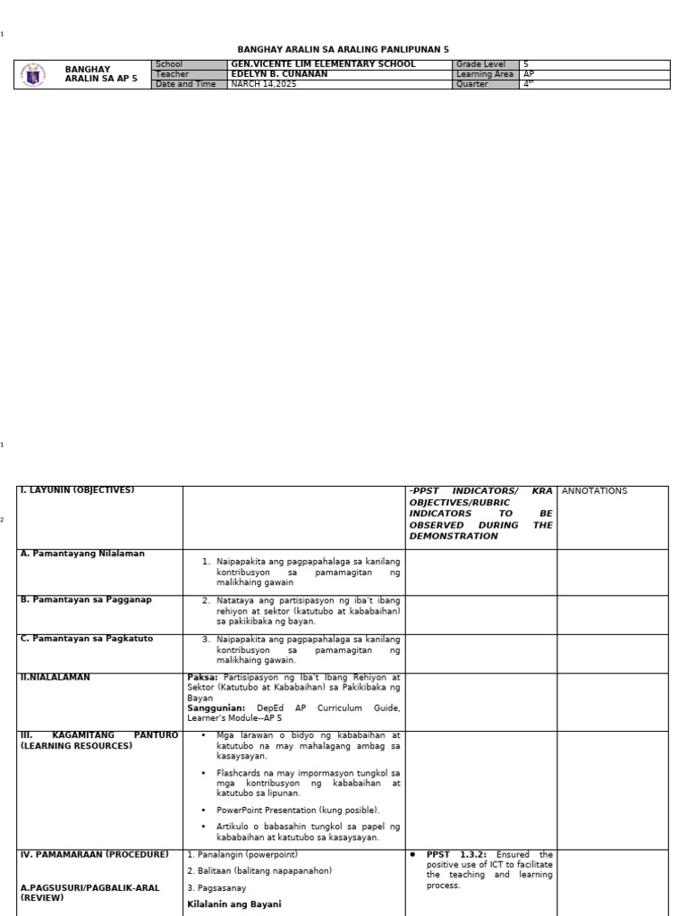 Cot 4th Quarter | PDF