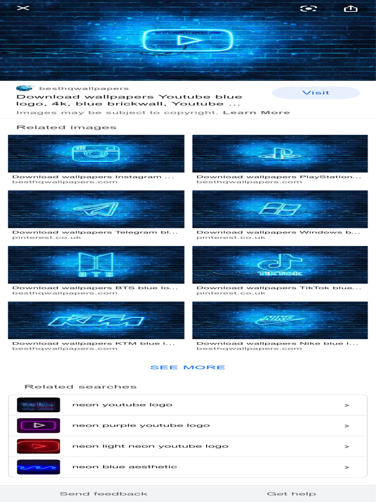 Neon Blue Youtube Logo | PDF