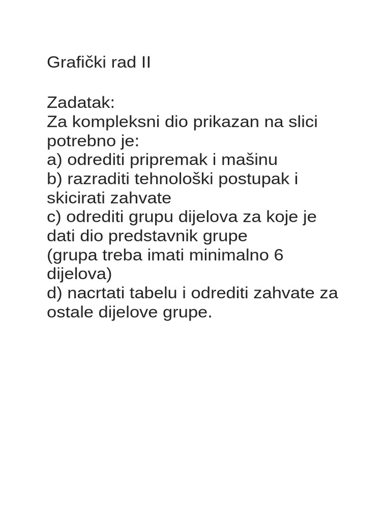 Grafički Rad II - Postavka Zadatka | PDF