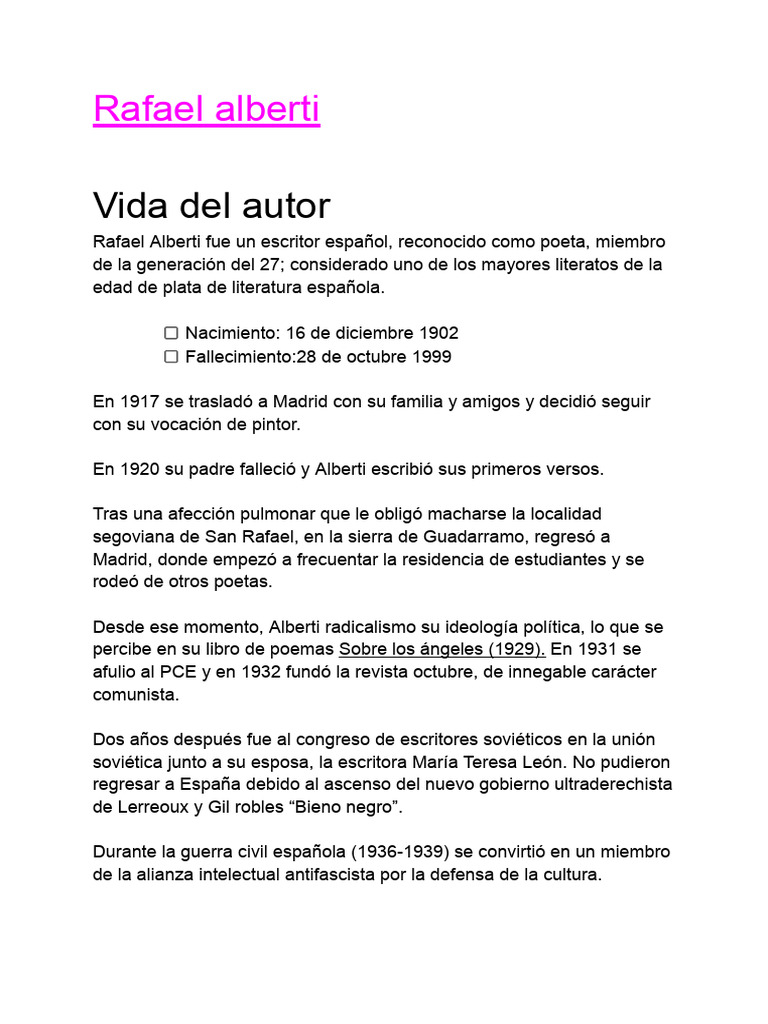 Rafael Alberti | PDF