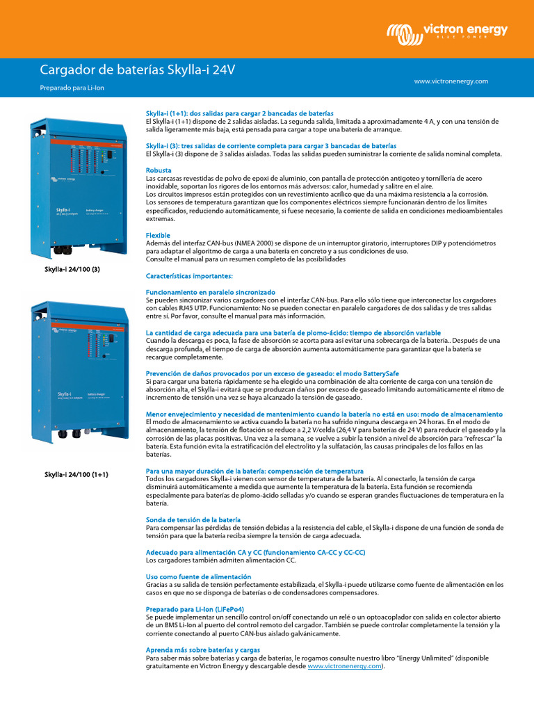 Datasheet Skylla I ES | PDF | Corriente continua | Componentes eléctricos
